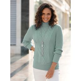 Casual Looks Damen Strickpullover "Pullover", gr&uuml;n, Gr. 38, unifarben, 50% Baumwolle, 50% Polyacryl, Pullover