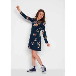 bonprix Kinder Jerseykleid, blau, Gr. 164, Obermaterial: 100% Baumwolle, Kleider