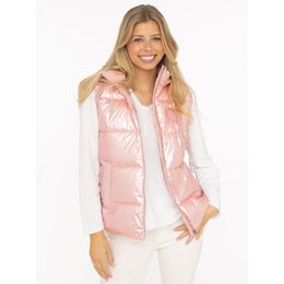Zwillingsherz Damen Steppweste ""Zwillingsherz""hellrosa, Gr. XL, Glitzerstreifen, gl&auml;nzend, unifarben, Web, Obermaterial: 100% Nylon, Westen
