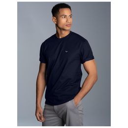 TRIGEMA Herren T-Shirt "TRIGEMA Classic Tee", blau, Basic, Gr. XXL, Single Jersey, 100% Baumwolle, Shirts