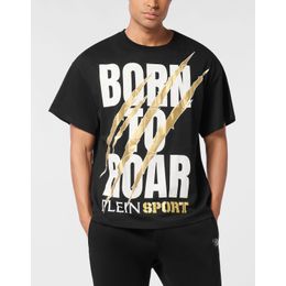 Plein Sport Herren T-Shirt "Scratch", schwarz, Gr. XS, Obermaterial: 100% Baumwolle, Shirts