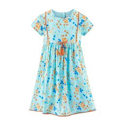 happy girls Kinder Sommerkleid "M&auml;dchenkleid"light blau, Gr. 134, Stoff, 100% Viskose, Kleider