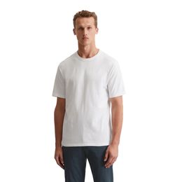 Marc O'Polo MARC O'POLO Herren T-Shirt "aus hochwertiger Bio-Baumwolle", weiß, Basic, Gr. XL, unifarben, Obermaterial: 100% Baumwolle, Shirts