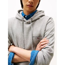 Tommy Hilfiger Herren Hoodie "BRAND LOVE SMALL HILFIGER"medium grau heather, Gr. S, Sweatware, Obermaterial: 77% Baumwolle, 23% Polyester, Sweatshirts