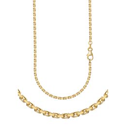 Firetti Damen Collierkettchen "Schmuck Geschenk Gold 333 und 585 Armband Kette Ankerkette diamantiert", 70, Gelbgold 585, B: 2mm, gold, Gelbgold 585,
