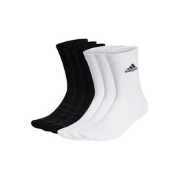 Herren Kurzsocken "Socken Cushioned Crew 6er Pack", adidas originals, Gr. 40, schwarz, Obermaterial: 62% Baumwolle CO. 36% Polyester PES. 1% Elasthan