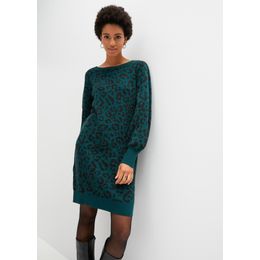 bonprix Damen Strickkleid "Strickkleid", gr&uuml;n, Gr. 40, Obermaterial: 100% Polyacryl, Kleider, Strickkleid