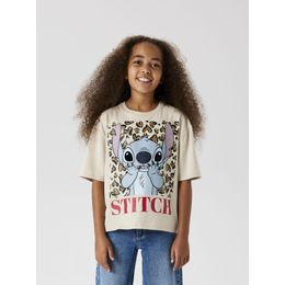 name it M&auml;dchen T-Shirt "NKFJIXI STITCH SS RLX TOP BOX NOOS WDI"peyote, Gr. 158, bedruckt, Jersey, Obermaterial: 95% Baumwolle, 5% Elasthan, Shirts
