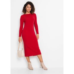 bonprix Damen Strickkleid, rot, Gr. 32, Obermaterial: 50% Viskose, 26% Polyamid, 24% Polyester, Kleider