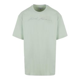 T-Shirt Karl Kani "Karl Kani Herren", Damen, Gr. L, light mint, 100% Baumwolle, bedruckt, oversize, Rundhals, Shirts T-Shirt