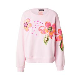 grace Sweatshirt 'Flower' Damen Gr&ouml;&szlig;e S kiwi / orange / ros&eacute; / hellpink
