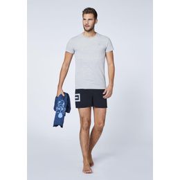 Chiemsee Herren T-Shirt, grau, Gr. XL, unifarben, 90% Polyester, 10% Elasthan, Shirts, - im vorteilhaften Doppelpack