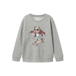 name it Sweatshirt 'NKMTehogo' Jungen Gr&ouml;&szlig;e 158/164 taubenblau / mokka / graumeliert / weinrot