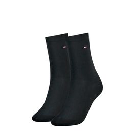 Tommy Hilfiger Damen Socken "TH WOMEN SOCK CASUAL 2P", Gr. 39, blau, Baumwollmischung, Elasthan, Polyamid, Socken, mit flacher Zehennaht