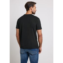 Street One MEN Herren T-Shirtschwarz, Gr. XL, bedruckt, Web, 100% Baumwolle, Shirts, aus reiner Baumwolle