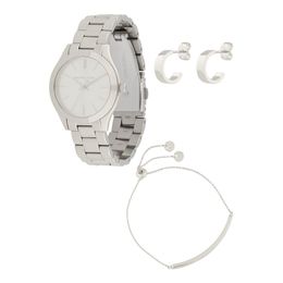 Michael Michael Kors Schmuckset 'SLIM RUNWAY' Damen Gr&ouml;&szlig;e One Size silber / wei&szlig;