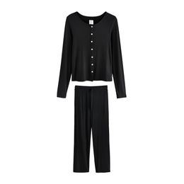 next Pyjama Damen Gr&ouml;&szlig;e M schwarz Winterkleid
