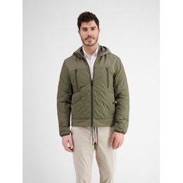 Steppjacke Lerros "Lerros Herren Steppjacke mit Kapuze", Herren, Gr. XL, grün (aged olive), 100% Polyester, Jacken Steppjacke, Wasser- und windabweisend
