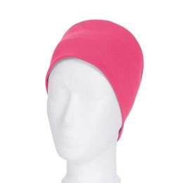 Strickmütze TRIGEMA "TRIGEMA Soft-Cap aus Viskose", Damen, Gr. 900, rosa (flamingo), Kunstfaser, Mützen Strickmütze