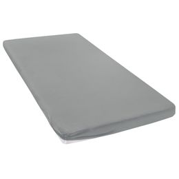 Spannbettlaken OTTO HOME "Physalis Topper Basic, in Gr. 90x200, 140x200 oder 180x200 cm", grau (mittelgrau), B:140cm L:200cm, Jersey, Obermaterial: 100% Baumwolle, Bettlaken, Spannbettlaken, Baumwolle, Matratzen bis 8 cm H&ouml;he, Bettlaken, Spannbetttuch, Laken