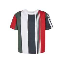 Urban Classics Mädchen T-Shirt "Urban Classics Herren Boys Heavy Oversized Big AOP Stripe Tee"weiß, navy, Gr. 146, gestreift, 100% Baumwolle, Shirts