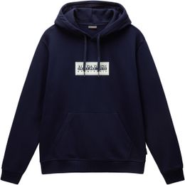 Kapuzensweatshirt Napapijri "SUZE", Herren, Gr. M, blau (blu marine), Obermaterial: 90% Baumwolle, 10% Polyester, unifarben, Rundhals, Bündchen, Sweatshirts, mit Logoprint