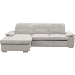 Ecksofa WERK2 "Carmen, mit Bettfunktion & Bettkasten, optional Sitztiefenverstellung", beige (creme), B:264cm H:105cm T:170cm, 92% Polyester, 8% Nylon, Sofas, Ecksofa, ohne Sitztiefenverstellung, Luxus-Microfaser Chenille, Creme, Topseller
