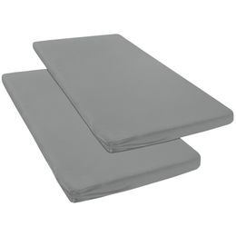 Spannbettlaken OTTO HOME "Physalis Topper Basic, in Gr. 90x200, 140x200 oder 180x200 cm", grau (mittelgrau), B:90cm L:200cm, Jersey, Obermaterial: 100% Baumwolle, Bettlaken, Spannbettlaken, Baumwolle, Matratzen bis 8 cm H&ouml;he, Bettlaken, Spannbetttuch, Laken