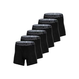 Under Armour Herren Boxershorts "Boxershort UA PERFORMANCE COTTON - SOLID 6 IN 6PK 6er Pack", Gr. L, schwarz, Obermaterial: 57% Baumwolle CO. 38%