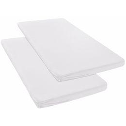 Spannbettlaken OTTO HOME "Physalis Topper Basic, in Gr. 90x200, 140x200 oder 180x200 cm", wei&szlig;, B:90cm L:200cm, Jersey, Obermaterial: 100% Baumwolle, Bettlaken, Spannbettlaken, Baumwolle, Matratzen bis 8 cm H&ouml;he, Bettlaken, Spannbetttuch, Laken