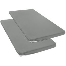 Spannbettlaken OTTO HOME "Physalis Topper Basic, in Gr. 90x200, 140x200 oder 180x200 cm", grau (taupe), B:90cm L:200cm, Jersey, Obermaterial: 100% Baumwolle, Bettlaken, Spannbettlaken, Baumwolle, Matratzen bis 8 cm H&ouml;he, Bettlaken, Spannbetttuch, Laken