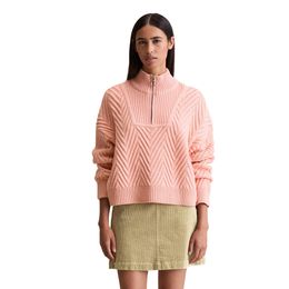 Marc O'Polo Strickpullover MARC O'POLO DENIM "aus weichem Schurwolle-Mix", Damen, Gr. XL, rose powder, Obermaterial: 70% Schurwolle, 30% Polyacryl, unifarben, Pullover Strickpullover