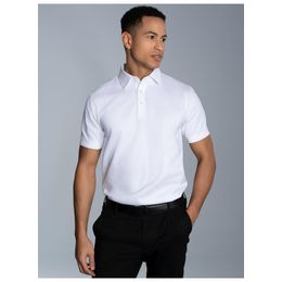 Poloshirt TRIGEMA "TRIGEMA Business-Poloshirt", Herren, Gr. L, wei&szlig;, Piqu&eacute;, 100% Baumwolle, Basic, lang, ohne Ausschnitt, Shirts