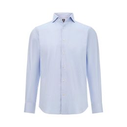 Boggi Milano Hemd Herren Gr&ouml;&szlig;e M/L hellblau / naturwei&szlig;
