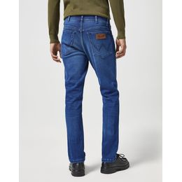 5-Pocket-Jeans Wrangler "TEXAS SLIM FREE TO STRETCH", Herren, Gr. 31, Länge 32, blau (blau jam), Denim/Jeans, Obermaterial: 94% Baumwolle, 5% Elastomultiester, 1% Elasthan, slim fit, Jeans, Free to stretch material