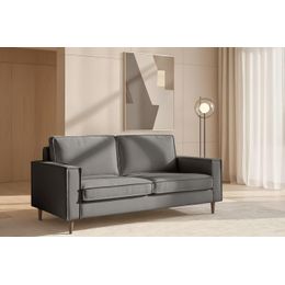 2-Sitzer Home Affaire, B:166cm H:85cm T:97cmgrau, 100% Polyester, Sofas, "Pinto Skandi, 166 cm, Chenille, Struktur"