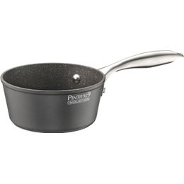 Pinti Inox Kasserolle PINTINOX "ST1", grau (schwarz, edelstahlfarben), H:7,1cm Ø:16cm, Töpfe, 3-lagige Antihaftbeschichtung, Induktionsgeeignet, Ø 16 cm