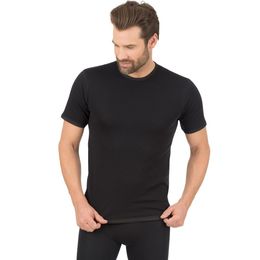 Funktionsshirt TRIGEMA "TRIGEMA Funktionsshirt", Herren, Gr. S, schwarz, Aussenseite: 100% Baumwolle, Innenseite: 66% Baumwolle, 22% Polyester, 12% Siberfäden, Shirts