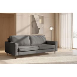 3-Sitzer Home Affaire, B:206cm H:85cm T:97cmgrau, 100% Polyester, Sofas, "Pinto Skandi, 206 cm, Chenille, Struktur"