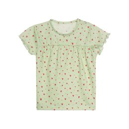 TRIGEMA Mädchen T-Shirt "TRIGEMA T-Shirt mit Allover Herzchen-Print", Gr. 80eden, 100% Baumwolle, Basic, Shirts