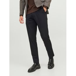 Jack & Jones Chinohose JACK & JONES "JPSTMARCO &ndash; Chinohose mit mittlerer Taille, Slim Fit, bequem", Herren, Gr. 28, L&auml;nge 32, schwarz, Web, Obermaterial: 52% Polyester, 21% Nylon, 17% Viskose, 10% Elasthan, unifarben, slim fit normal, Hosen Chinohose, unifarben, modisch, slim fit, Web