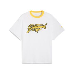 T-Shirt Puma "Puma HOOPS x Borussia Dortmund T-Shirt I Herren", Herren, Gr. XXL, wei&szlig;, Obermaterial: 100% Baumwolle; Rippe: 71% Baumwolle, 29% Polyester, clean, regular fit, Rundhals, Shirts T-Shirt