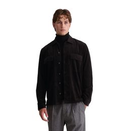 Marc O'Polo Langarmhemd MARC O'POLO "aus reiner Bio-Baumwolle", Herren, Gr. L, Normalgr&ouml;&szlig;en, schwarz, Obermaterial: 100% Baumwolle, unifarben, regular fit normal, Manschette, Hemden