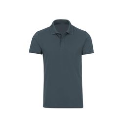 Poloshirt TRIGEMA "TRIGEMA Slim Fit Poloshirt aus DELUXE-Piqué", Damen, Gr. L, grau (anthrazit), 100% Baumwolle, Basic, Shirts