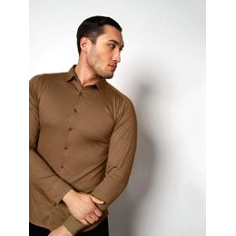 Langarmhemd DESOTO "Jerseyhemd Casual Kent", Herren, Gr. M, N-Gr, beige (sandstone piqu&eacute;), Jersey, Obermaterial: 100% Baumwolle, slim fit normal, Rundhals, Raglan&auml;rmel,&Auml;rmel mit &Auml;rmelschlitz 1-Knopf-Manschette mit Schlitz, Hemden, Mit Rundhalsausschnitt