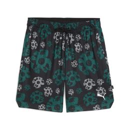 Sporthose Puma "Hoopocalypse Wendbare Shorts Erwachsene", Damen, Gr. 4XL, Normalgrößen, schwarz aop, Innenmaterial: 100% Polyester; Außenseite: 100% Polyester; Taschenfutter: 100% Polyester, unifarben, relaxed fit, Hosen Sporthose