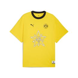 T-Shirt Puma "Puma HOOPS x Borussia Dortmund T-Shirt II Herren", Herren, Gr. XL, faster gelb, Obermaterial: 100% Baumwolle; Rippe: 71% Baumwolle, 29% Polyester, clean, regular fit, Rundhals, Shirts