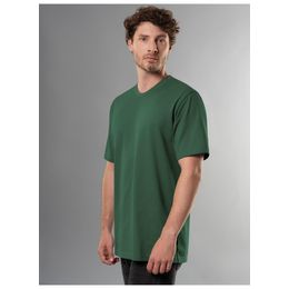 T-Shirt TRIGEMA "TRIGEMA T-Shirt in Piqué-Qualität", Herren, Gr. M, grün (efeu), 100% Baumwolle, Basic, Shirts