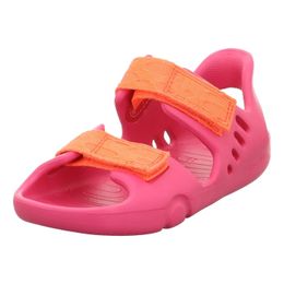 Badesandale Superfit "SPLASH-S WMS: M", Jungen, Gr. 33, pink (pink, orange), Polyester, Synthetik, Schuhe, Wassersandale mit Klettverschluss, Gr&ouml;&szlig;enschablone zum Download