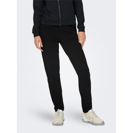 Sweathose Only Play "ONPMELINA MW SLIM SWT PNT NOOS", Damen, Gr. S (36), N-Gr, schwarz, Sweatware, Obermaterial: 50% Baumwolle, 50% Polyester, unifarben, kn&ouml;chellang, Hosen Sweathose